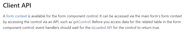 Form component control in model driven app (how to access child form ...