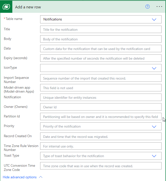 Send notifications from the power automate flow to model-driven app ...